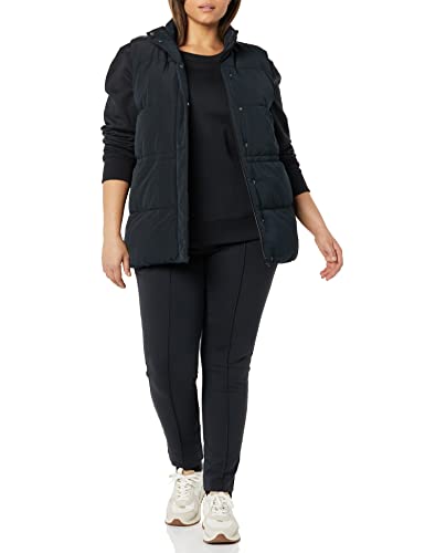 Amazon Essentials Women's Relaxed-Fit Water Repellent Recycled Polyester Puffer Vest (Available in Plus Size) (Previously Amazon Aware), Black, X-Large