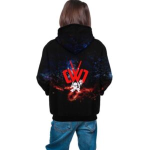 Youth 3D Print Hoodie Sweatshirt Pullover Video Game Boys and Girls CWC Gamer Flame Drawstring Chad Wild Clay Novelty Hoodies Black