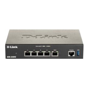 d-link unified services vpn router, 4 port gigabit dual wan ethernet load balance firewall management solution mobile broadband support (dsr-250v2)