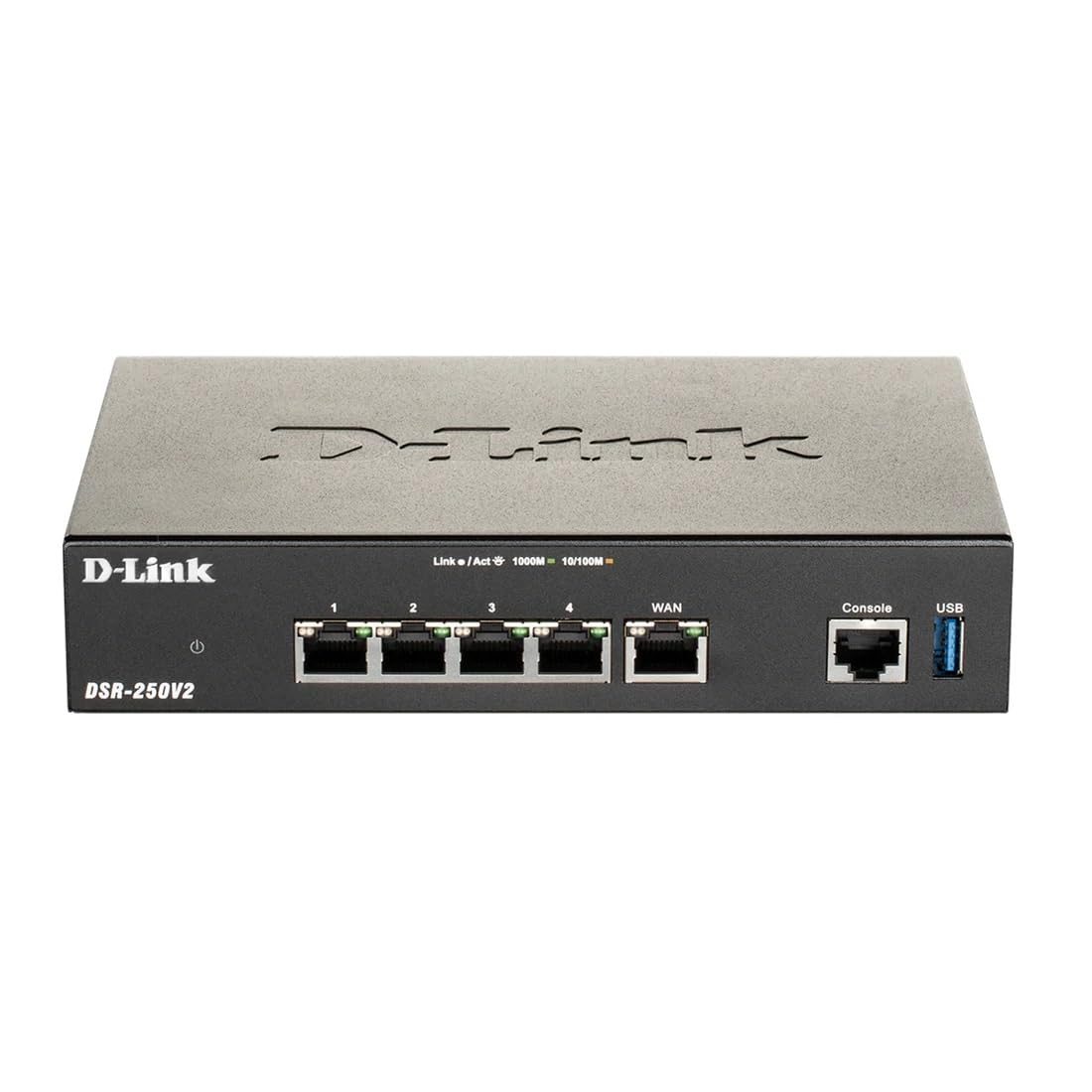 D-Link Unified Services VPN Router, 4 Port Gigabit Dual WAN Ethernet Load Balance Firewall Management Solution Mobile Broadband Support (DSR-250V2)