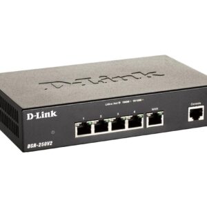 D-Link Unified Services VPN Router, 4 Port Gigabit Dual WAN Ethernet Load Balance Firewall Management Solution Mobile Broadband Support (DSR-250V2)