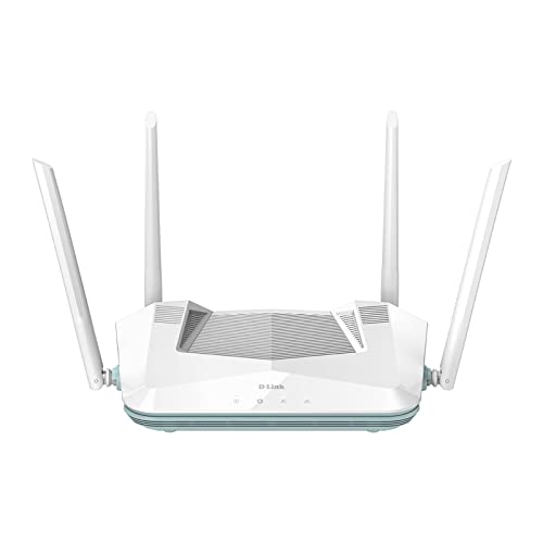 D-Link Eagle Pro Ai WiFi 6 Smart Internet Router (AX3200) - Optimized for Gaming & Streaming, Compatible with Alexa and Google, AX3200 (R32)