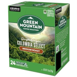 Green Mountain Coffee Roasters Colombia Select Coffee, Keurig Single-Serve K-Cup Pods, Medium Roast Coffee, 96 Count (4 Packs of 24)