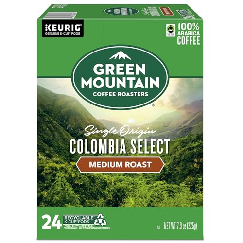 Green Mountain Coffee Roasters Colombia Select Coffee, Keurig Single-Serve K-Cup Pods, Medium Roast Coffee, 96 Count (4 Packs of 24)