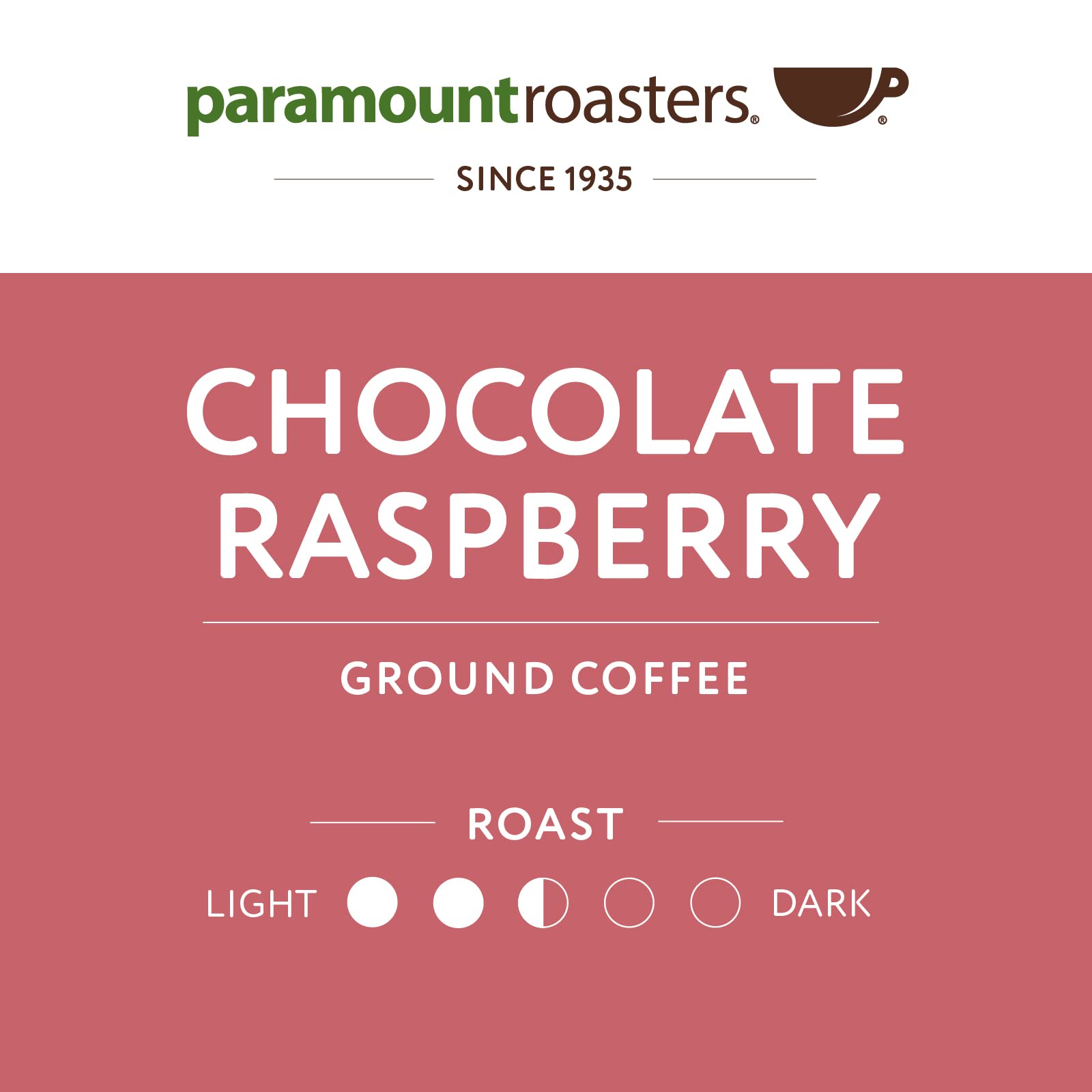 Paramount Roasters Chocolate Raspberry Flavored Coffee – 100% Arabica, Ground Coffee, 12oz Bag, by Paramount Coffee Company