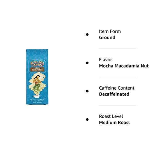 Kauai Coffee Mocha Macadamia Nut, Medium Roast - Ground Coffee, 10 oz Package