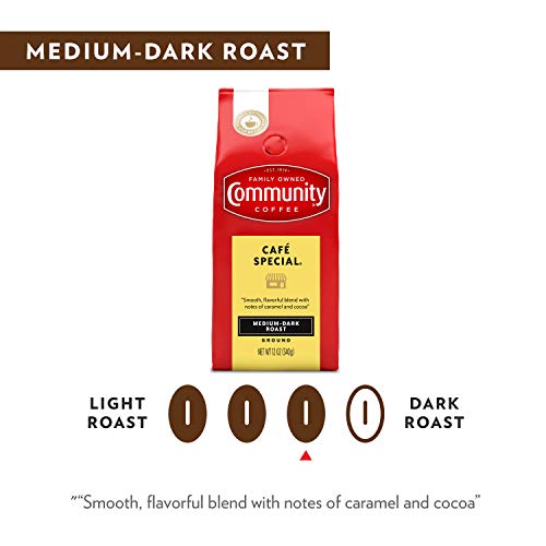 Community Coffee Café Special Blend 64 Ounce, Medium Dark Roast Ground Coffee, 32 Ounce (Pack of 2)