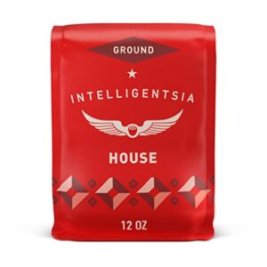 intelligentsia coffee, light roast ground coffee - house 12 ounce bag with flavor notes of milk chocolate, citrus, and apple