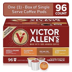 Victor Allen for K-Cup Keurig 2.0 Brewers, Coffee Single Serve Coffee Pods, Autumn Favorites Variety Pack, 96 Count