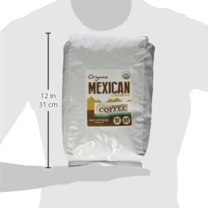 Fresh Roasted Coffee, Organic Mexican, 5 lb (80 oz), Medium Roast, Mold & Mycotoxin Tested, Kosher, Whole Bean