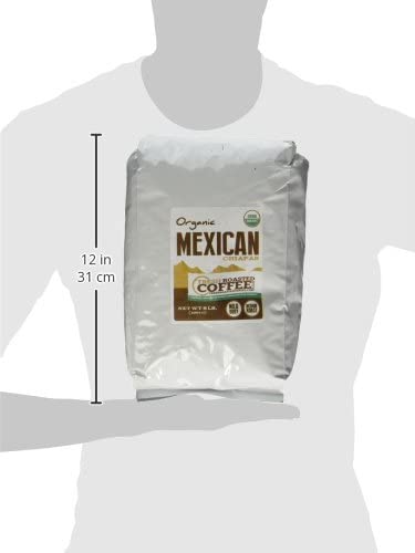 Fresh Roasted Coffee, Organic Mexican, 5 lb (80 oz), Medium Roast, Mold & Mycotoxin Tested, Kosher, Whole Bean