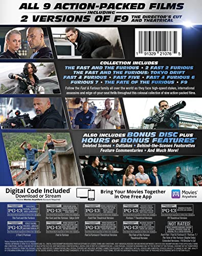 Fast & Furious 9-Movie Collection - Blu-ray + Digital