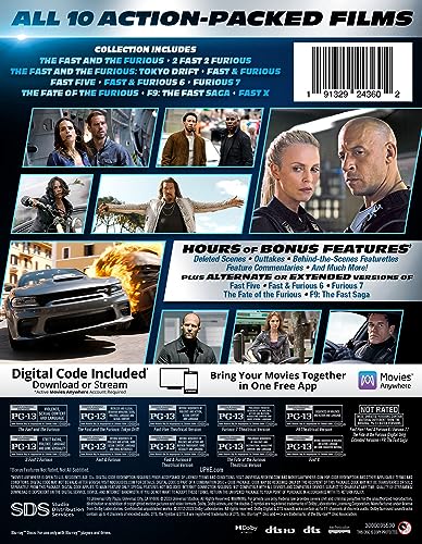 Fast & Furious 10-Movie Collection - Blu-ray + Digital