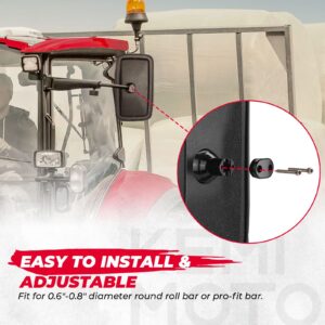 KEMIMOTO Tractor Mirror, Farm Excavator Mirror Compatible With Front Loader Excavator Farm Tractor Such As John Deere, Case IH, Agco, New Holland, Massey Ferguson Ferguson, and Versatile 7.9" x 13"