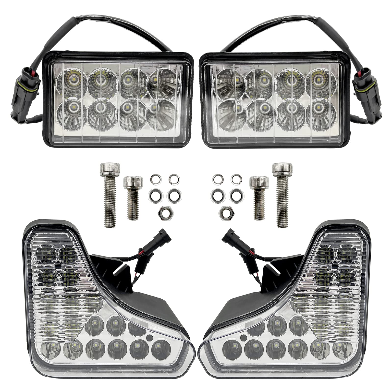 7251341 7138040 Front + Rear Complete LED Light Kit, Compatible with Bobcat Loader A770 S450 S510 S530 S550 S570 S590 S595 S630 S650 S740 S750 S770 S850 T450 T550 T590 T630 T650 T750 T770 T870