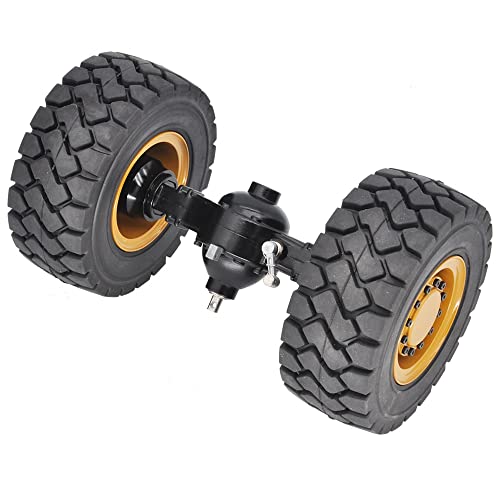 RC Loader Metal Front Axle Rear Axle with Wheel Side Deceleration and Differential Lock for Wheel Loader Model Upgrade Parts - (Color: Rear axle)