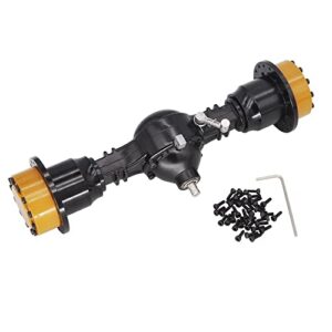 RC Loader Metal Front Axle Rear Axle with Wheel Side Deceleration and Differential Lock for Wheel Loader Model Upgrade Parts - (Color: Rear axle)