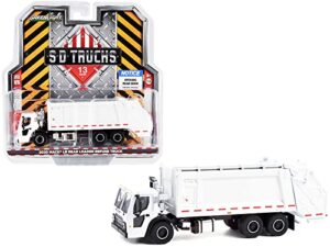 2020 mack lr rear loader refuse garbage truck white s.d. trucks series 13 1/64 diecast model by green light