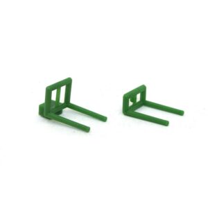 standi toys inc. 1/64 green plastic loader forks with rear hitch bale mover st347