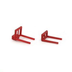 standi toys inc. 1/64 red plastic loader forks and rear hitch bale mover st346