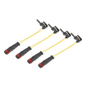 acropix car brake pad sensor front rear disc brake pad wear indicator sensor fit for mercedes-benz c230 - pack of 4 black