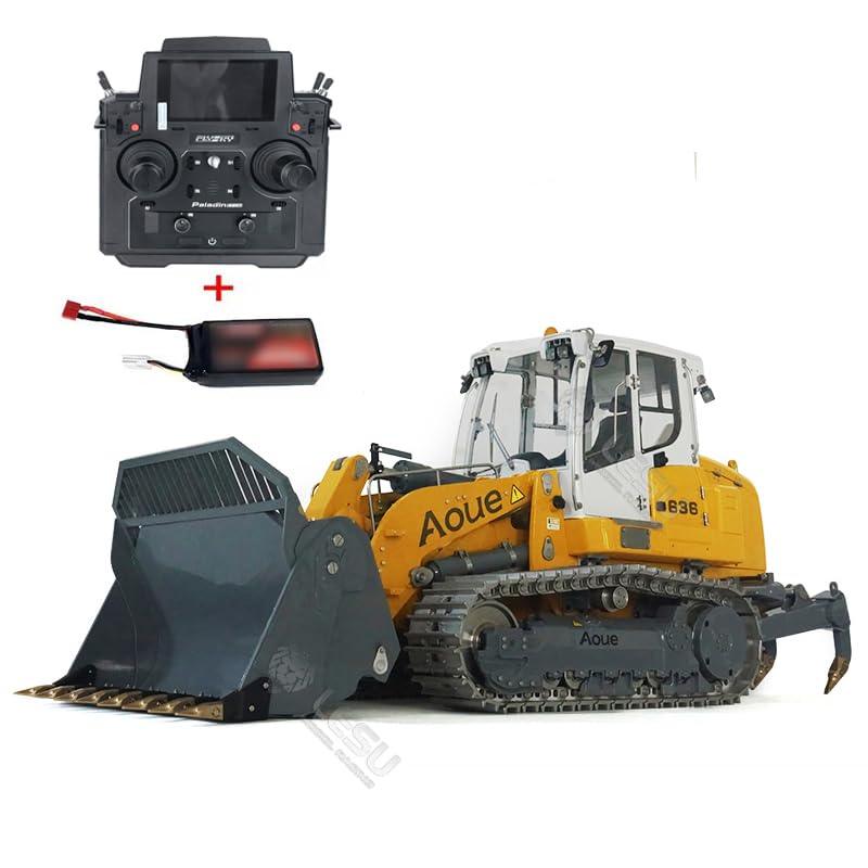 LESU Metal 1/14 RC Hydraulic Crawler Loader for 636 Upgraded Assembled Pl18Ev Lite Radio Truck with Openable Bucket Rear Hook Hobby Grade Model