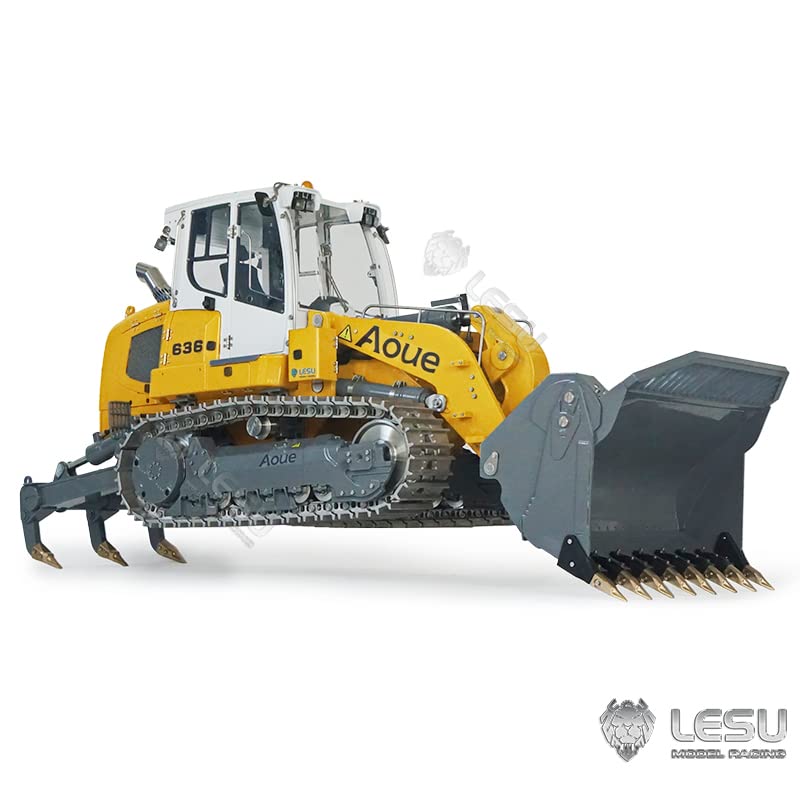 LESU Metal 1/14 RC Hydraulic Crawler Loader for 636 Upgraded Assembled Pl18Ev Lite Radio Truck with Openable Bucket Rear Hook Hobby Grade Model