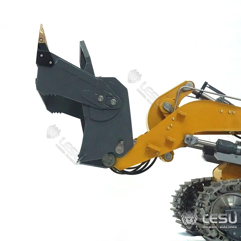 LESU Metal 1/14 RC Hydraulic Crawler Loader for 636 Upgraded Assembled Pl18Ev Lite Radio Truck with Openable Bucket Rear Hook Hobby Grade Model