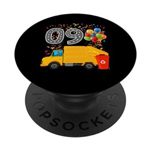 happy o9 birthday rear loader garbage truck popsockets swappable popgrip