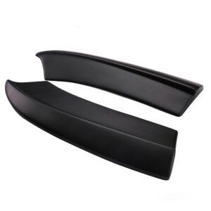 rear bumper lip aprons compatible with 2015-2023 dodge charger, pp polypropylene matte black valences spats apron splitter diffuser canard by ikon motorsports