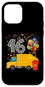 iphone 12 mini happy 16 birthday rear loader garbage truck case