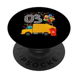 happy o3 birthday rear loader garbage truck popsockets swappable popgrip