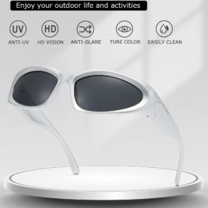 kimorn Y2K Wrap Around Polarized Sunglasses Womens men Swift Oval Fashion Sport Shades Sun Glasses K1273