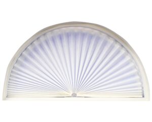 redi shade no tools original arch light filtering pleated fabric shade white, 72 in x 36 in