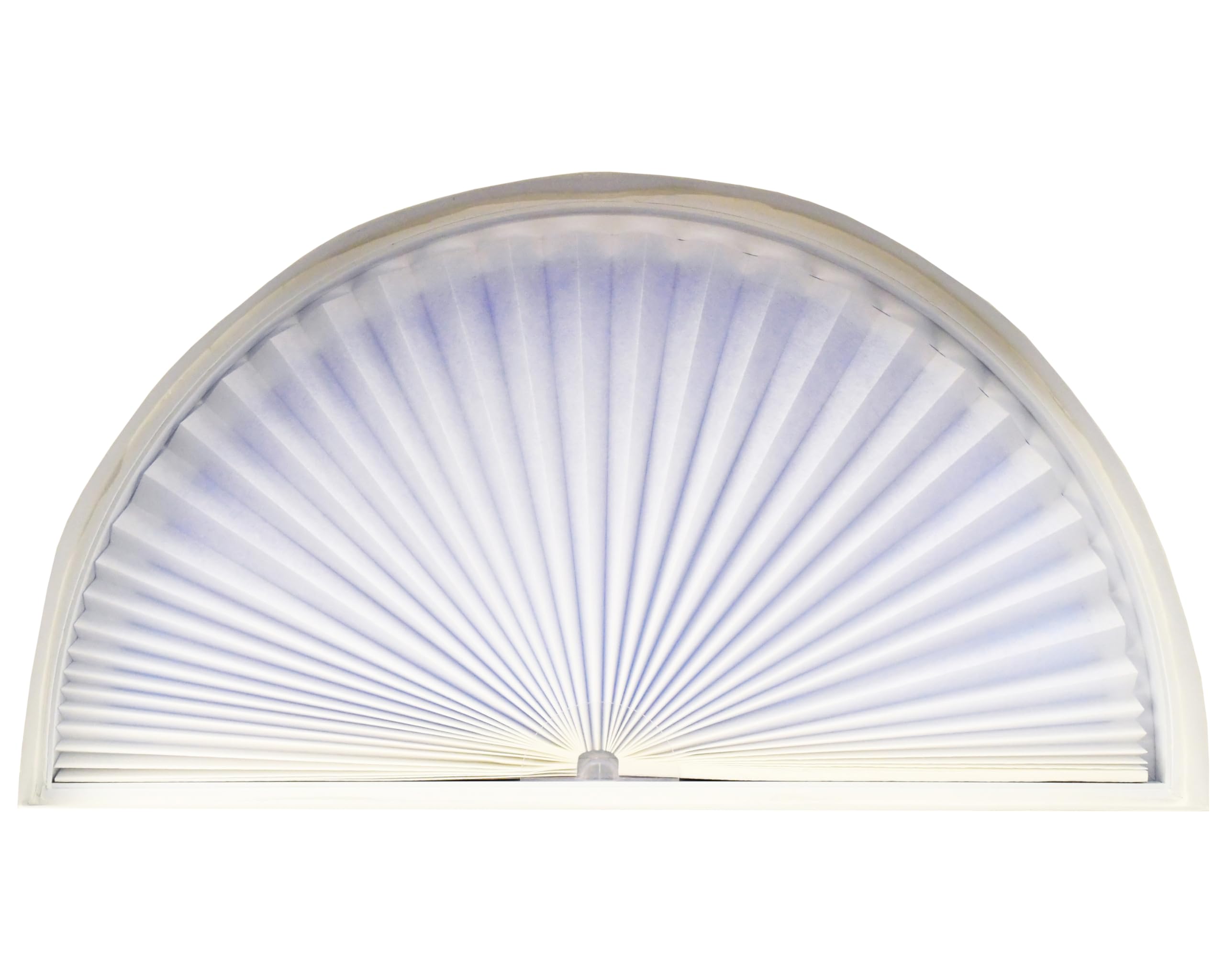 Redi Shade No Tools Original Arch Light Filtering Pleated Fabric Shade White, 72 in x 36 in