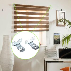 Sumnacon Metal Window Shade Brackets-4PCS Roller Shade Hardware Outside Mount with Screws,Sturdy Roller Shades Bracket for Living Room,Bedroom,Offices