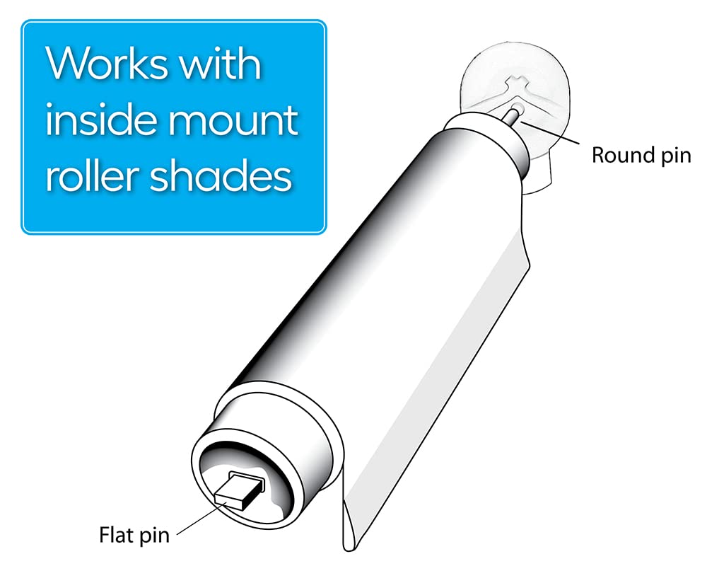 Redi Shade No Tools Simple Slide Inside Mount Roller Shade Bracket, White, 2 Pack