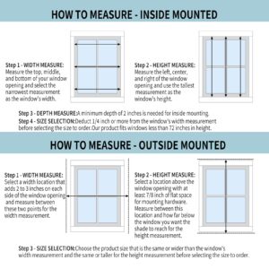 Sunoff Blackout Roller Shades Blinds Cordless for Windows Pull Down Room Darkening Door Blinds with Thermal Insulated Easy to Install for Living Room,Bedroom,Home,Office Bathroom White 23" W x 72" H