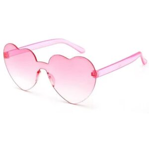 maxjuli heart sunglasses for women baby girl,hot party neon shades uv protection (pink)