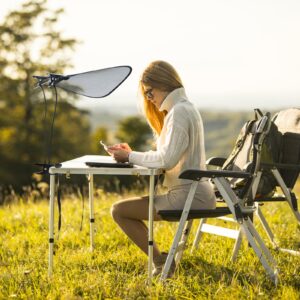 2 PCS Laptop Sun Shade with Adjustable Clip, Portable Laptop Visor for Working Outside Flexible & Foldable Cubicle Shade Cover for Laptop Computers Beach Chairs, Pets and Strollers