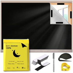 (2024 upgrade) 5-piece set blackout shades/blinds for windows, 157" x 57"portable blackout curtains/window cover for bedroom, travel, baby nursery, office