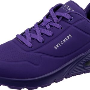 Skechers Women's Uno-Night Shades Sneaker, Purple, 8.5 Wide