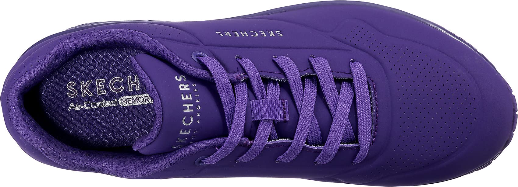 Skechers Women's Uno-Night Shades Sneaker, Purple, 8.5 Wide