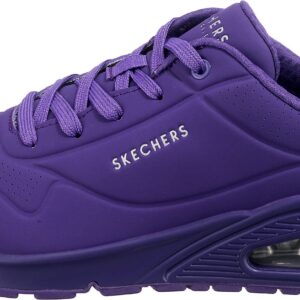 Skechers Women's Uno-Night Shades Sneaker, Purple, 8.5 Wide