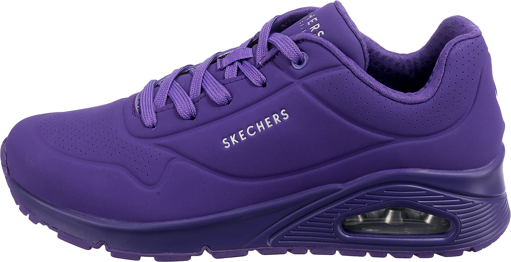 Skechers Women's Uno-Night Shades Sneaker, Purple, 8.5 Wide