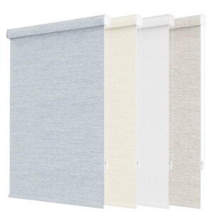 myshade custom roller window shades blackout, roller shades for windows corded, sun blocking privacy protection fabric roller blinds for home or office easy to install