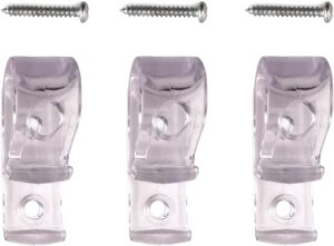 amazing drapery hardware clear cord guides, set of 3 (screws included), for roller and roman shades - child and household safety solution