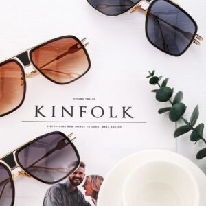 Frienda 3 Pairs Sunglasses for Men Retro Men Shades Glasses Fashion Metal Gold Frame Oversized Sun Glasses Designer