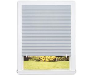 redi shade no tools original room darkening pleated paper shade gray, 36 in x 72 in, 6 pack