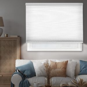 chicology cordless cellular shades, blackout window blind, evening mist (blackout) - 38"w x 48"h